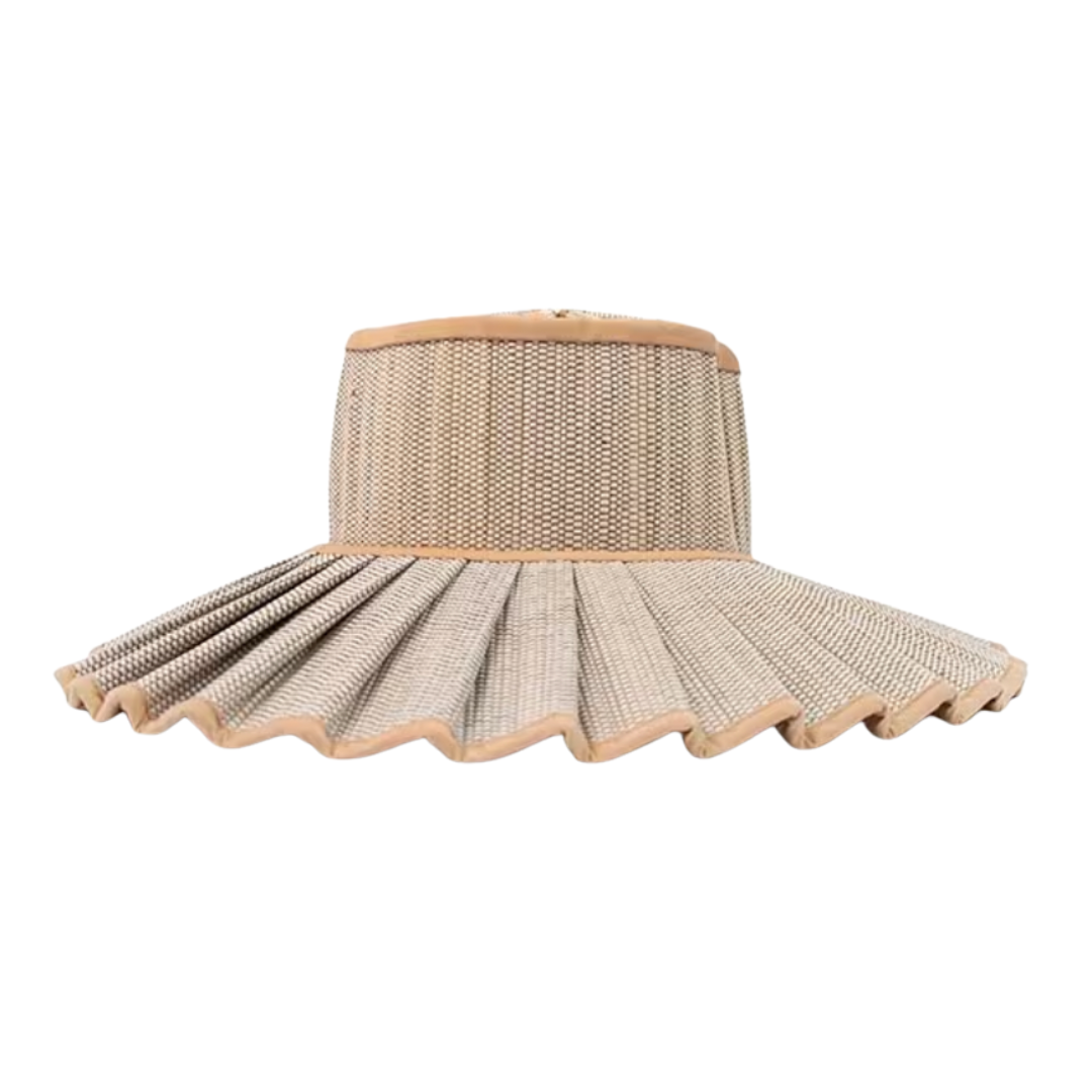Lake Como Capri Maxi Pleated Straw Sun Hat - Interior Design Studio in ...
