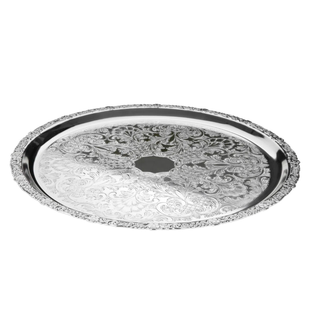 Corbell Silver Company Queen Anne Large Round Serving Tray - Interior ...